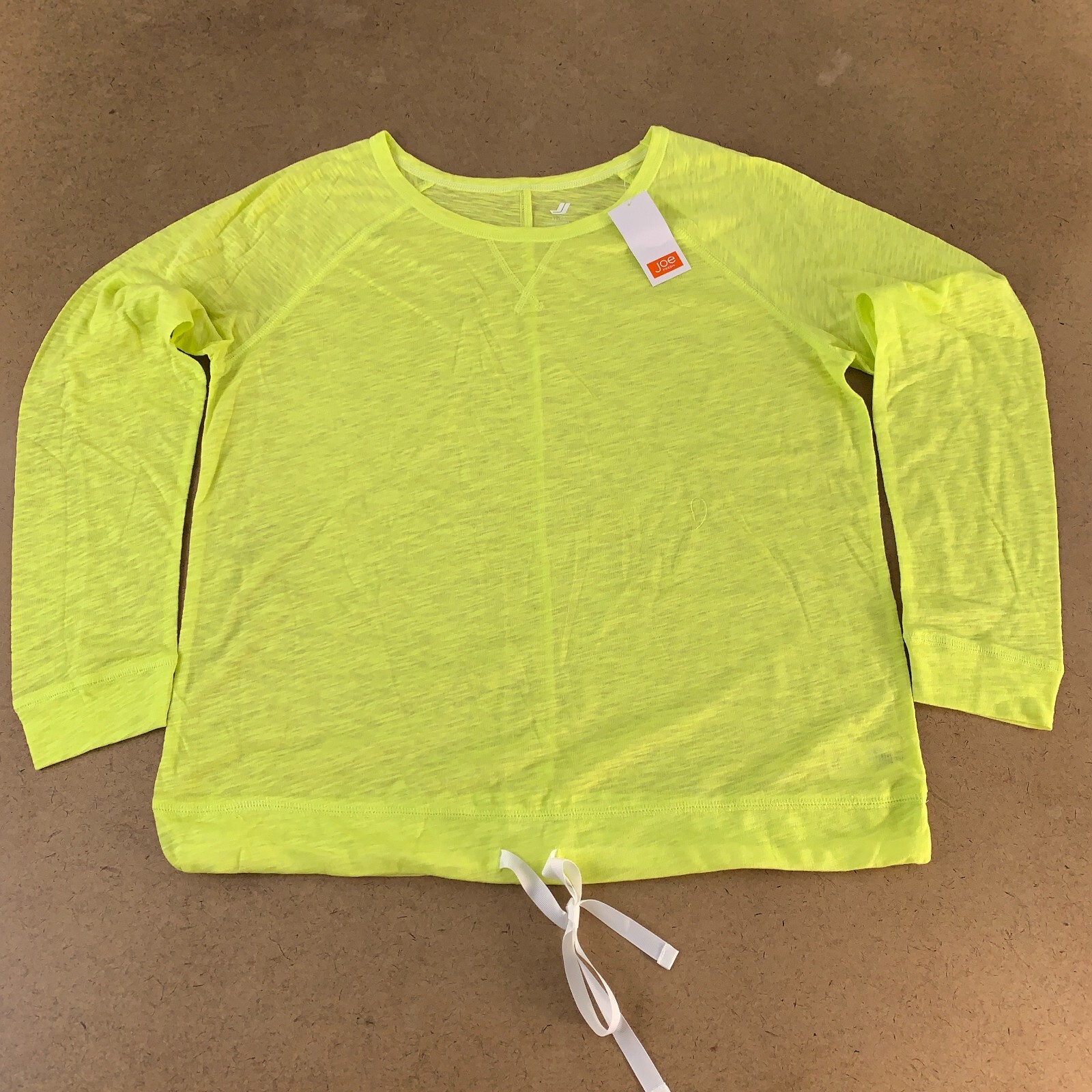 Joe Fresh Women's Size XL Bright Yellow Lightweight Knit Drawstring Hem ...