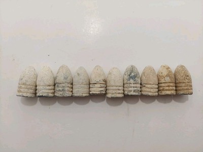 10 Civil War 3 ring bullets in good dug dropped condition. Quantity 10 ...