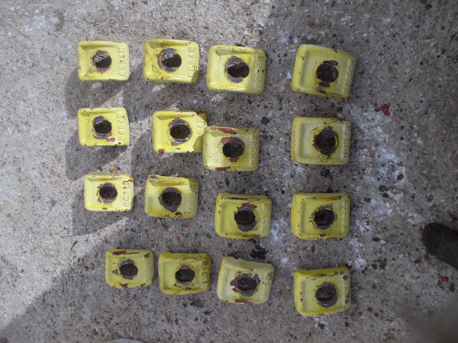 4) JD John Deere B tractor rear rim to cast center hub wedge wheel ...