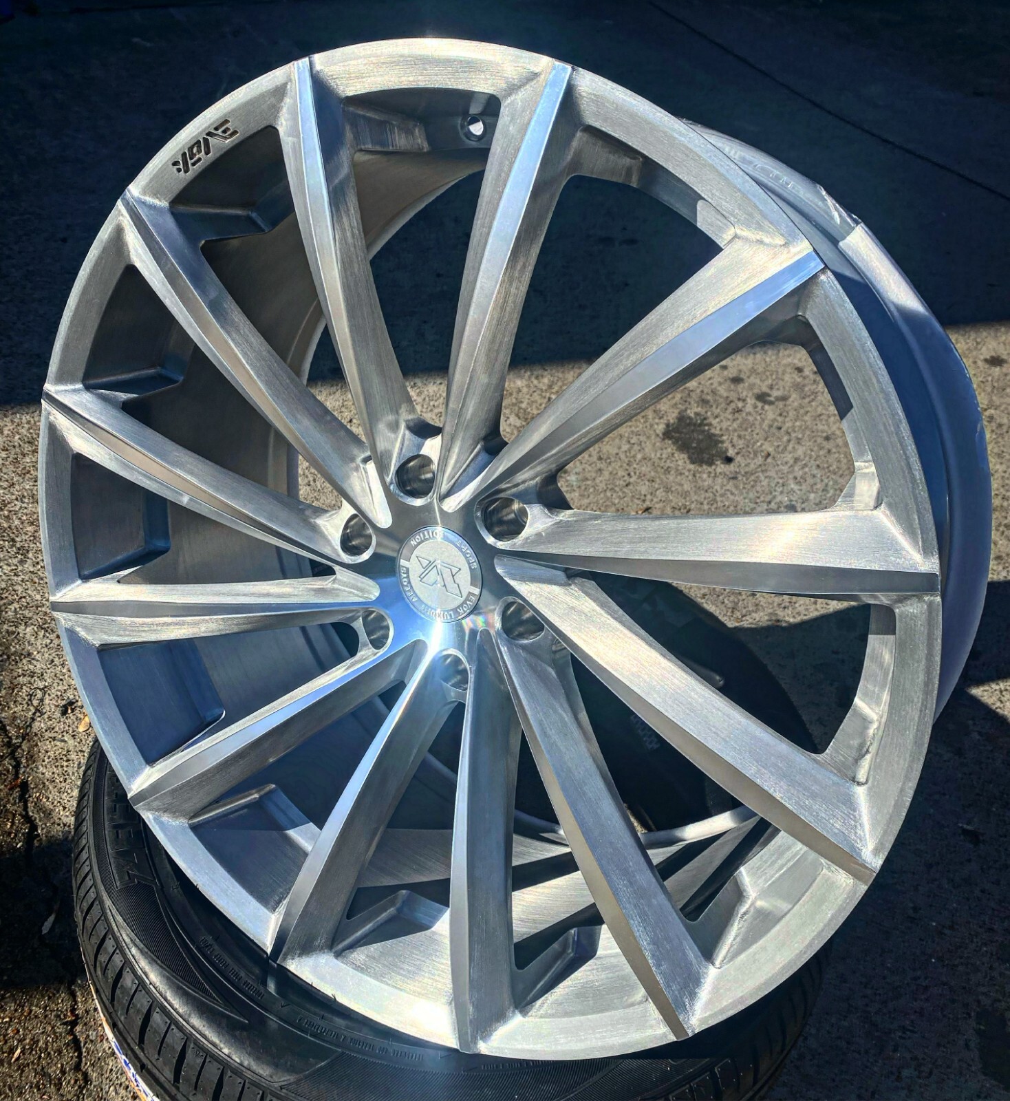 24" 4 EVOK ev04 24x10 Brushed Milled Wheels & Tires 6x135 pattern +30 ...