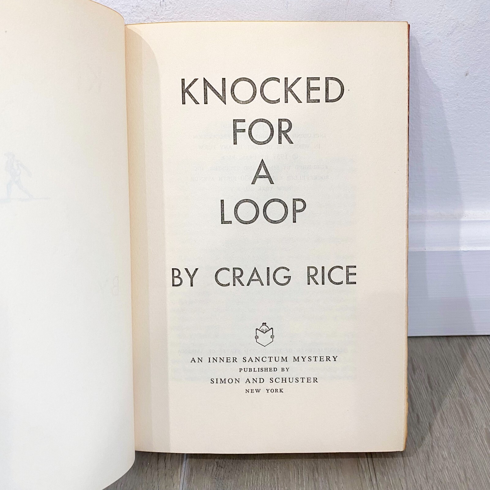 KNOCKED FOR A LOOP by Craig Rice HC / No DC Pulp Crime 1st 1957 *GOOD ...