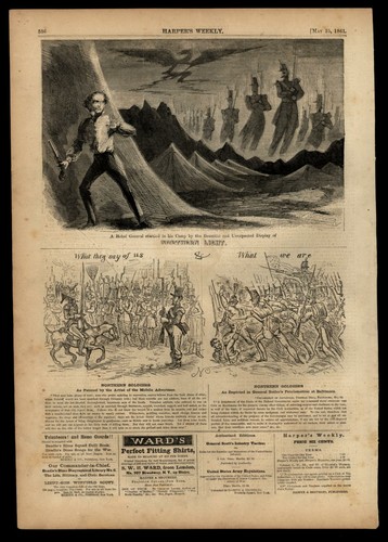 Jefferson Davis political cartoon Northern dream 1861 Harper's Civil ...