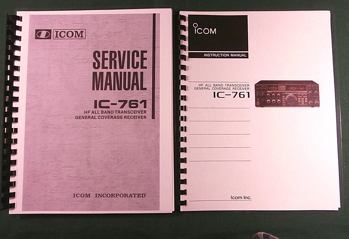 Icom IC-761 Service & Instruction Manuals: w/11"X36" Schematics ...