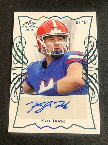 Kyle Trask 2021 Leaf Trinity Auto RC Rookie Card #d /50 Florida Gators ...