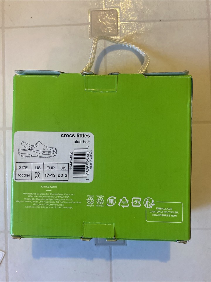 Crocs Littles NIB Toddler Baby Classic Clog - Blue Bolt - C2/C3 | eBay