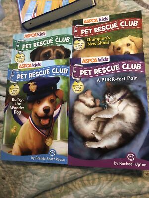 Pet Rescue Club ASPCA Kids 4 Chapter Book Lot Set; 4, 6, 7, 8 | eBay