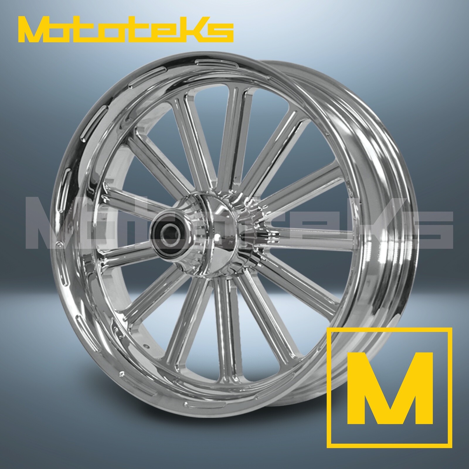 16" 16x3.5 THIRTEEN MAG WHEEL CHROME FOR HARLEY SOFTAIL MODELS REAR ...