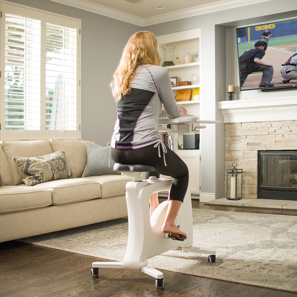 FlexiSpot Home Office Exercise Bike with Workstation Fitness Home Gym ...