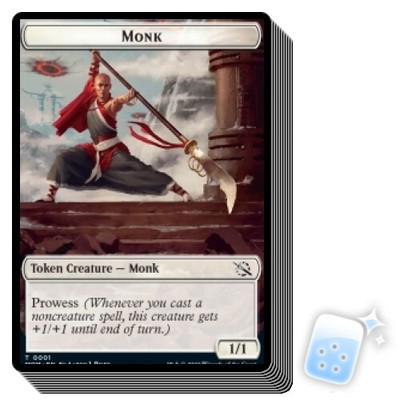 10 pcs MONK TOKEN (1) March Of The Machine MOM Magic MTG MINT CARD | eBay