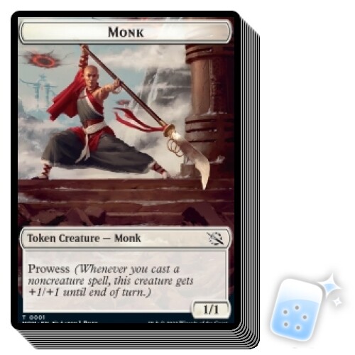 10 pcs MONK TOKEN (1) March Of The Machine MOM Magic MTG MINT CARD | eBay
