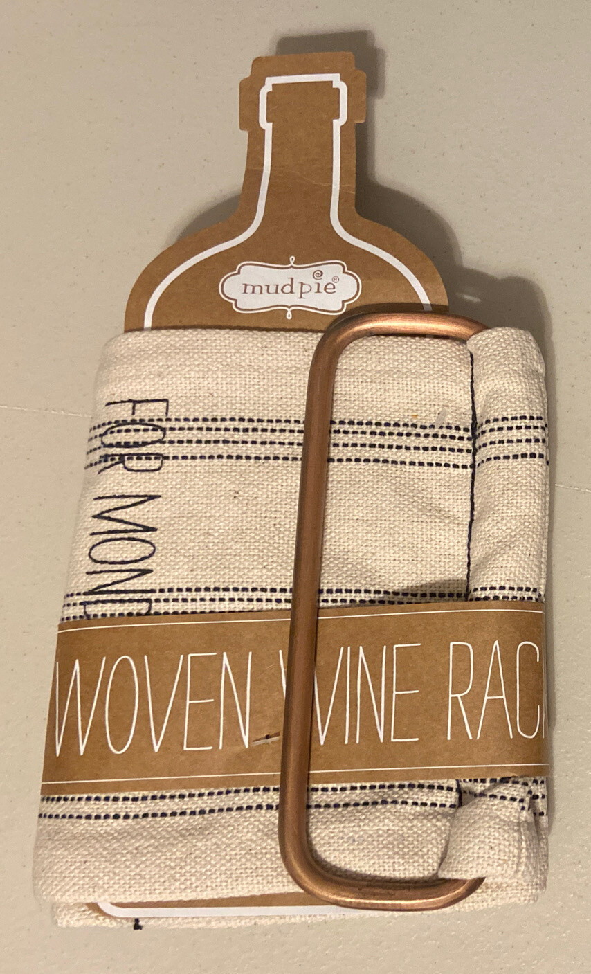 (2) Pack Of Mud Pie Woven Wine Racks “For Monday” NWT (353) | eBay