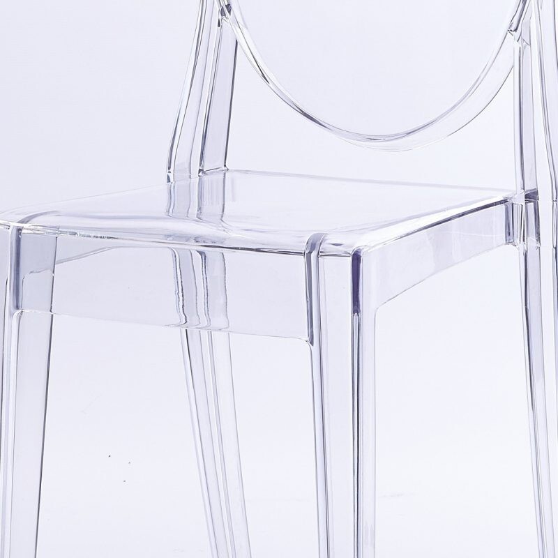 2pcs Clear Ghost Victoria Dining & Vanity Dressing Room Chair ...