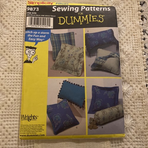 Simplicity 9873 Throw Pillows Uncut Sewing Pattern for Dummies | eBay