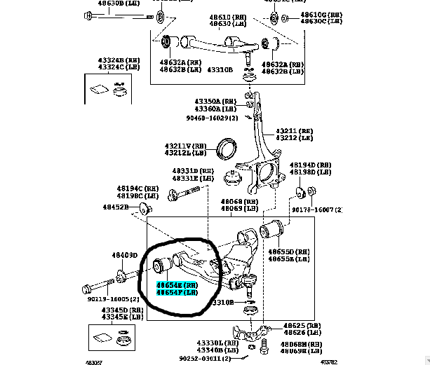 Lower Control Arm Bush For TOYOTA Prado 150 Series 2010-2023 KDJ150 ...