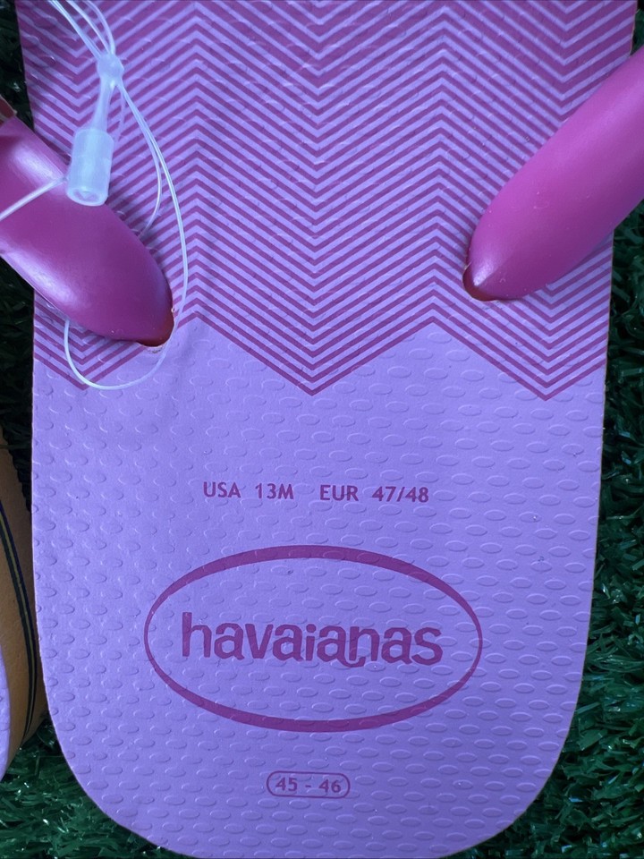 HAVAIANAS - FLIP FLOPS SANDALS - SIZE UK 13 - EU 47/48 - PINK/ORANGE ...