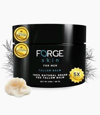 Forge Skin Men's Wrinkle Defense Beef Tallow Balm for Skin| Beef Tallow ...