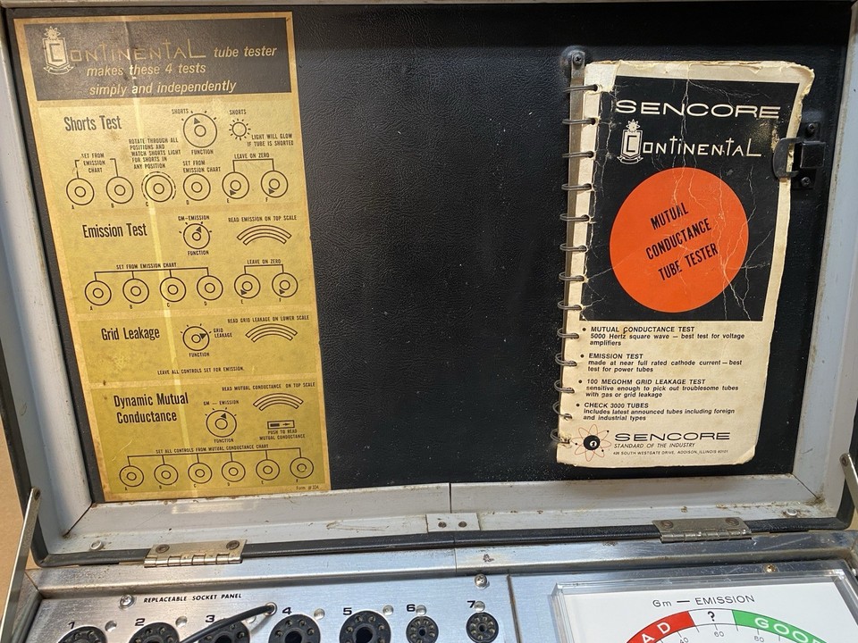 Sencore MU150 Continental II Mutual Conductance Tube Tester In Good ...