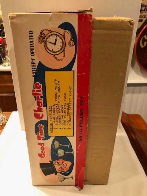 Vintage Battery Op. "Good Time Charlie" Toy w/Orig. Box(by Illfelder ...