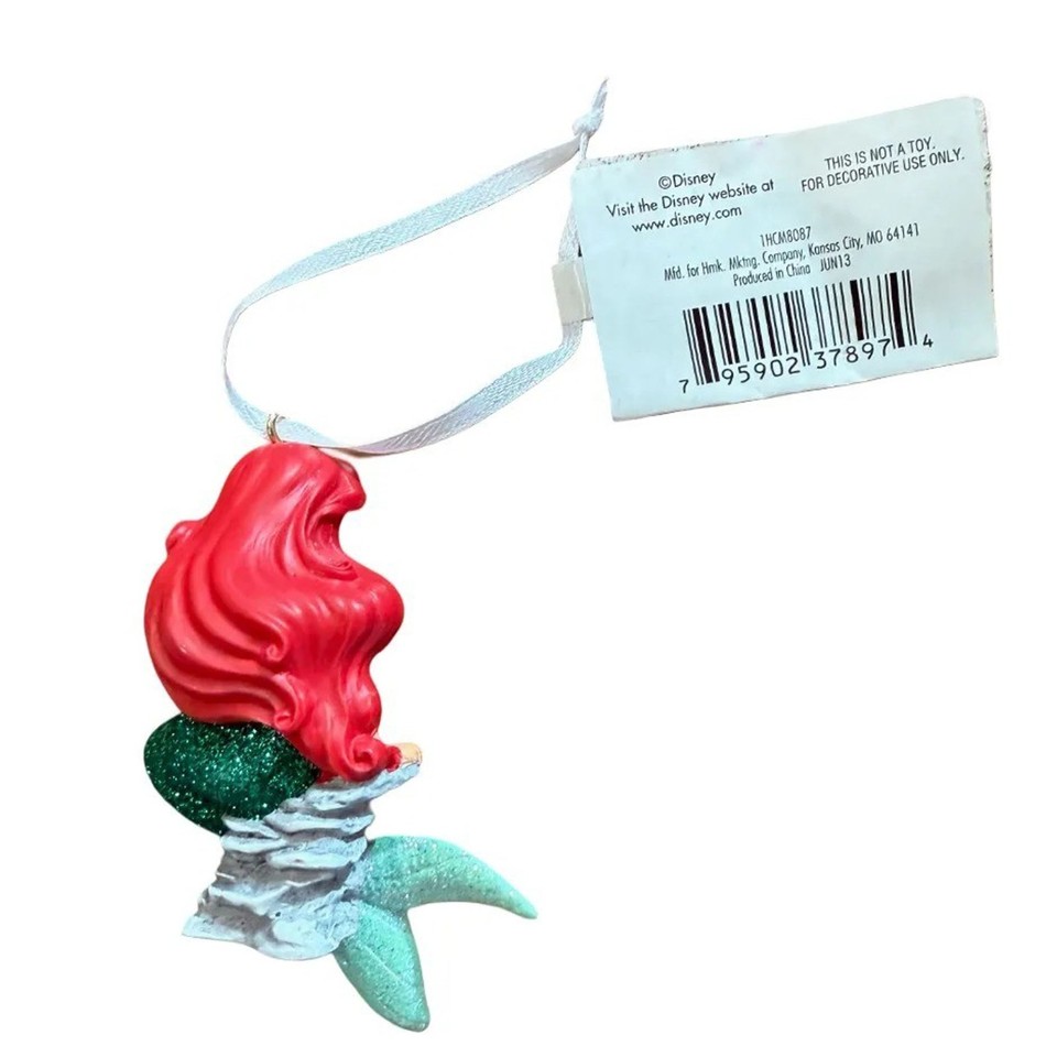 Disney The Little Mermaid Ariel Christmas Tree Ornament 3" NEW | eBay