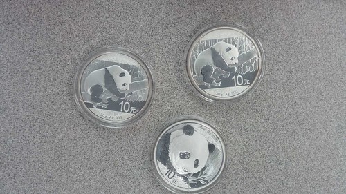 Lot of 3 China Silver Panda .999 Silver 10 Yuan Coins (030) | eBay