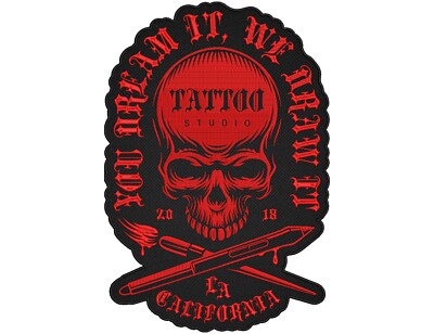 Tattoo Large Big Embroidered Biker Back Patch Vest Jacket Denim Rider ...