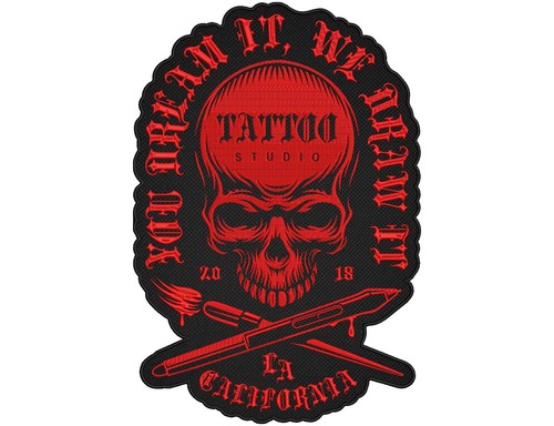 Tattoo Large Big Embroidered Biker Back Patch Vest Jacket Denim Rider ...