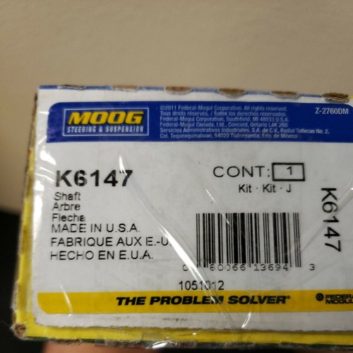 Suspension Control Arm Shaft Kit Moog K6147 for sale online | eBay