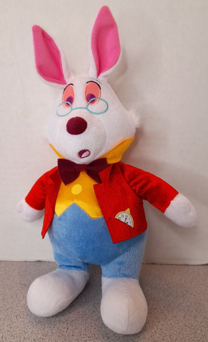 WHITE RABBIT • Disney Alice In Wonderland 12" Tall Plush Stuffed Doll ...