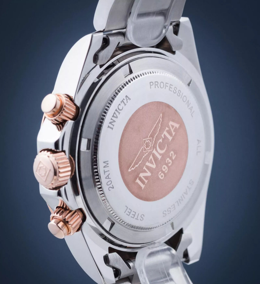 Invicta Men's Speedway 40mm Chronograph Grey Dial Two Tone Stainless ...