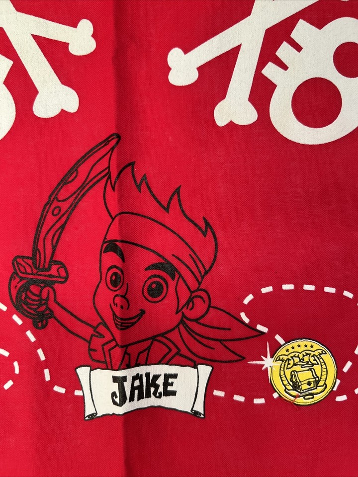 Disney Junior JAKE & THE NEVER LAND PIRATES Skull Red Scarf Bandana ...