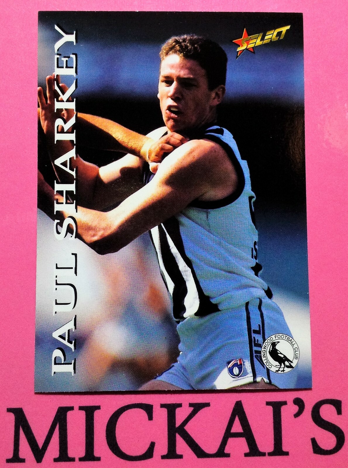 AFL SELECT - PAUL SHARKEY - COLLINGWOOD FOOTBALL CLUB FOOTY TRADING ...