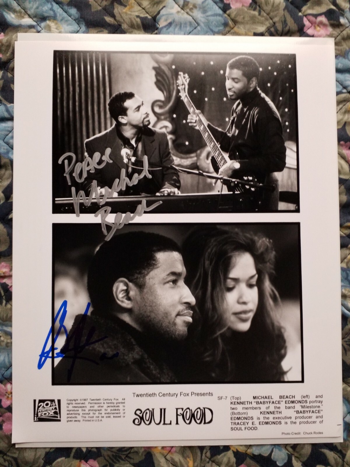 Babyface & Michael Beach Signed Authentic 8x10 Photo Autograph Kenny ...