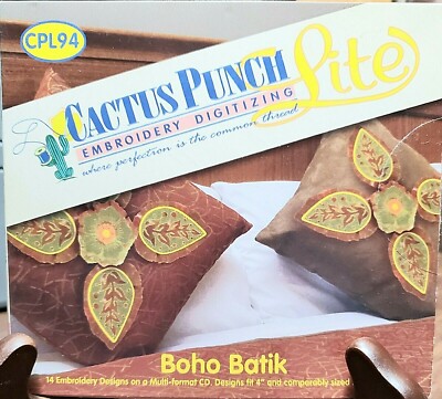 Cactus Punch Machine Embroidery Multi Format CD - BOHO BATIK | eBay
