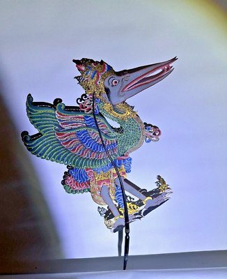 Antique Indonesian Wayang Jatayu Bird Shadow Puppet 12" - Rare ...