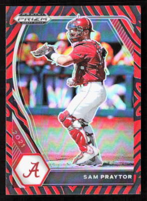 2021 Panini Prizm Draft Picks Sam Praytor Tiger Stripes /99 #PDP179 ...