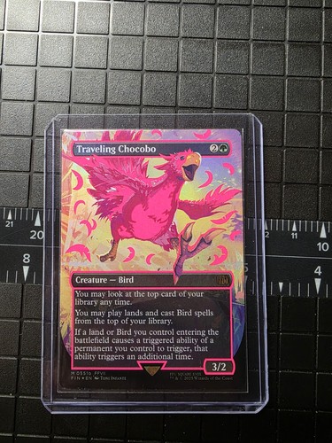 Traveling Chocobo (Borderless) (Neon Ink Pink) Final Fantasy Foil | eBay