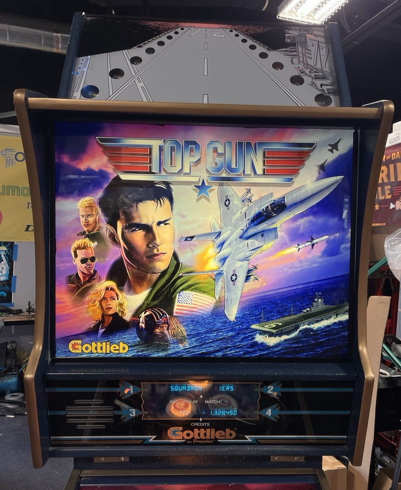 1986 GOLD WINGS PINBALL MACHINE PROFESSIONAL TECHS PLAYS GREAT TOP GUN ...