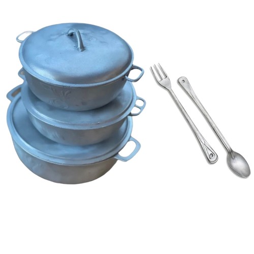Jamaican Dutch Pot Dutchie Set With Fork and Spoon Authentic - S M & L ...