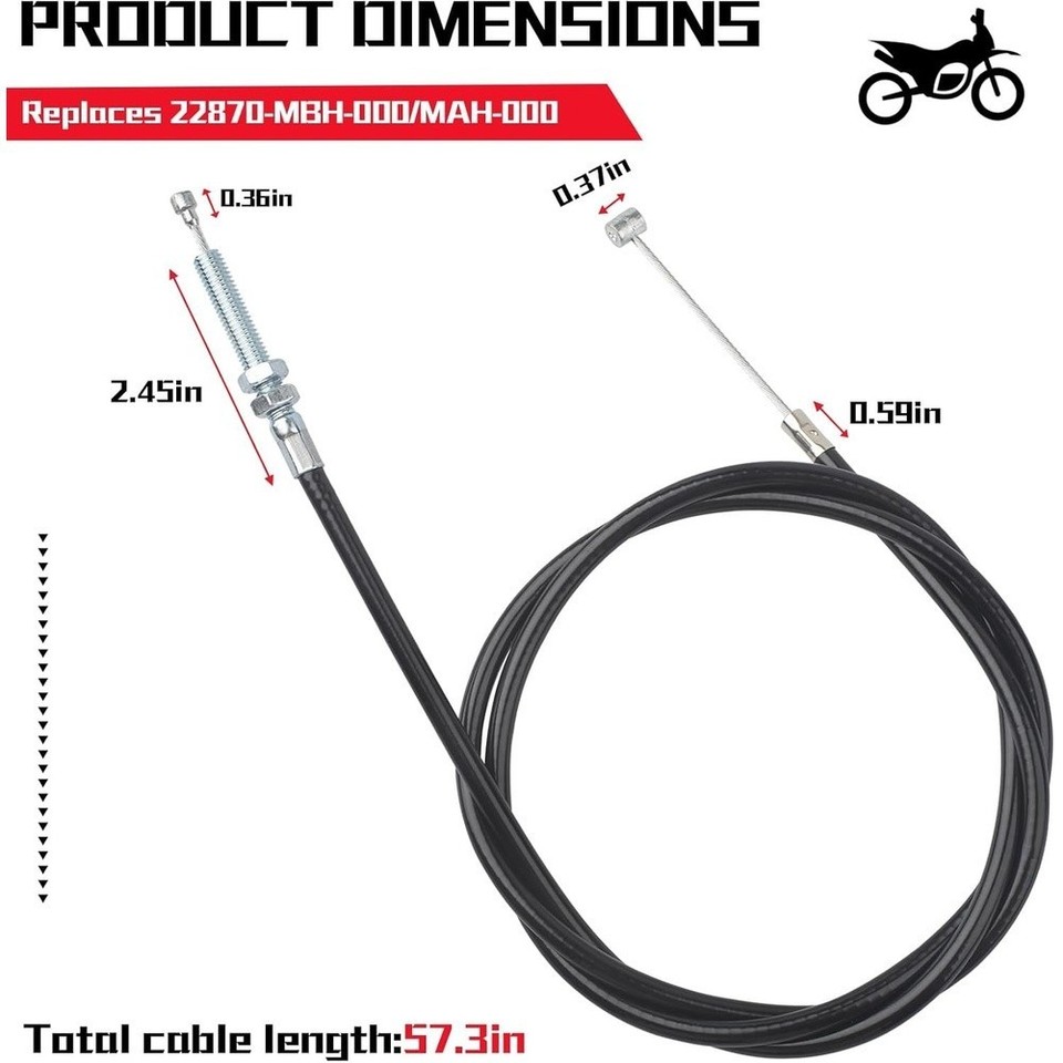 Clutch Cable Kit FOR HONDA Shadow VT1100 Daily Riding Conditions For ...