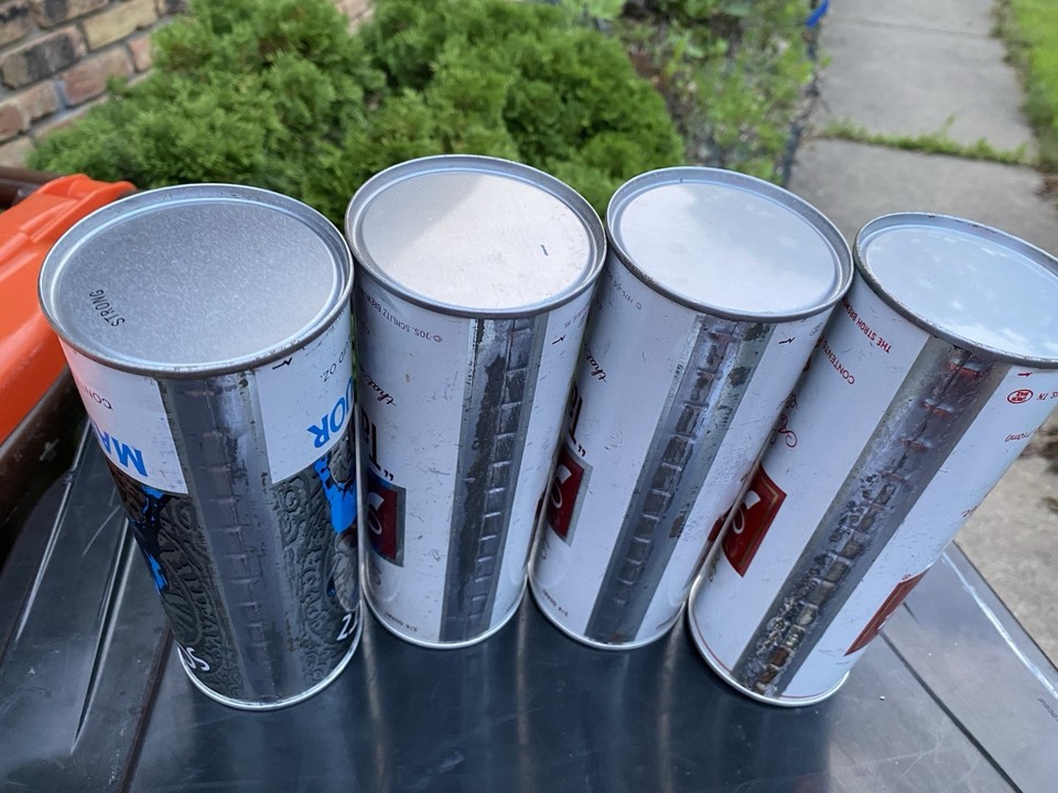 4 Different Schlitz Brand Straight Steel 24 Ounce Tall Boy Beer Cans ...