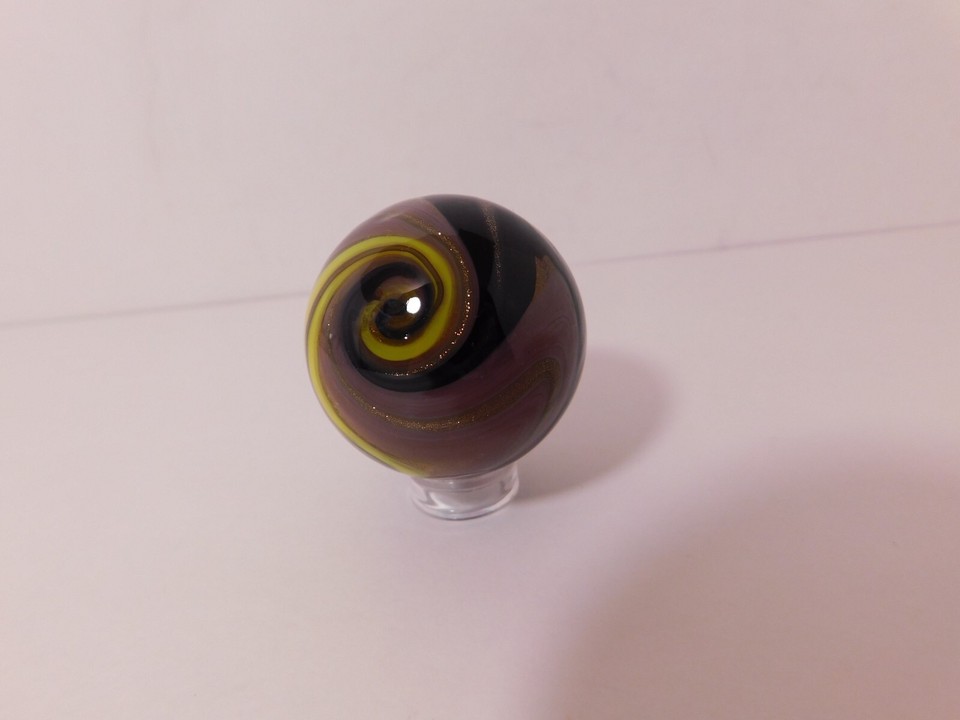 A New Stunning Handmade Reverse Corkscrew Art Glass Marble - 38 MM = 1 ...