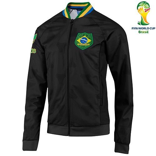 adidas Retro Brazil Brasil TT Track Top Soccer Zip Jacket Black Men XL ...