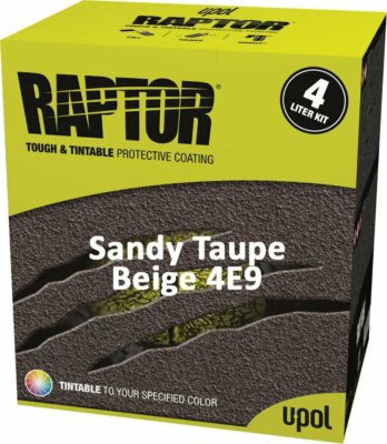 U-Pol Raptor Tintable Sandy Taupe / Beige 4E9 Protective Tub/Bed Liner ...