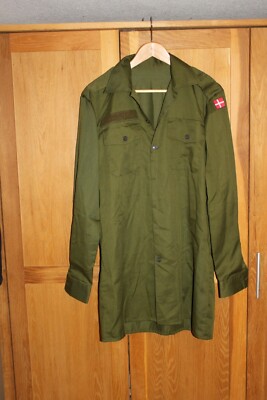 Dänische Armee Danish army OD shirt HMAK garrison shirt olive drab | eBay