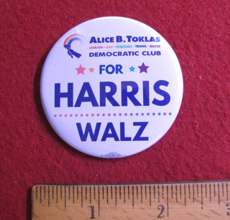2024 Alice B Toklas DEM Club for Harris Walz Lesbian Gay Bisexual Trans ...
