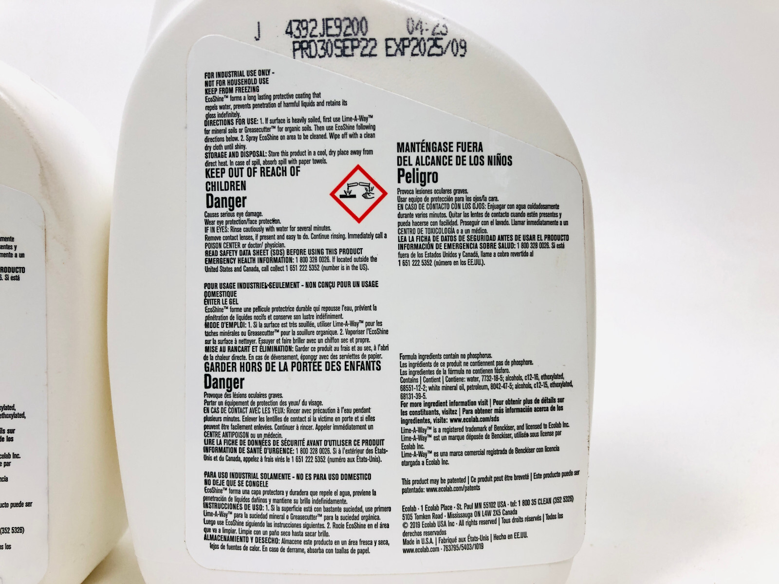 Ecolab 6118440 EcoShine Stainless Steal Polish, 32 fl oz Bottles (Pack of 2) | eBay