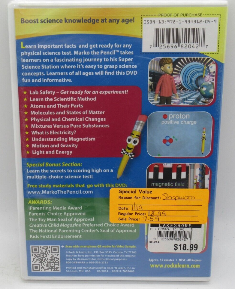 ROCK N LEARN: PHYSICAL SCIENCE LEARNING DVD, ATOMS ELECTRICITY ...