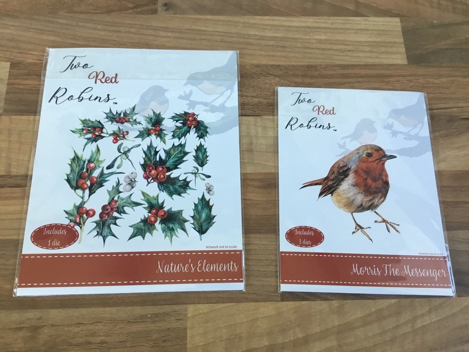 two red Robins. Through Frosted Glass die set bundle. | eBay UK