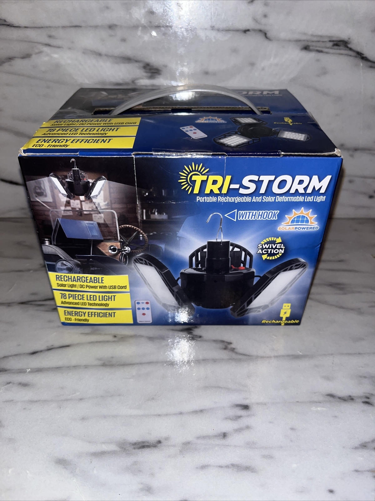 TRI-Storm Portable Rechargeable Solar LED Light. New. Fast Shipping | eBay