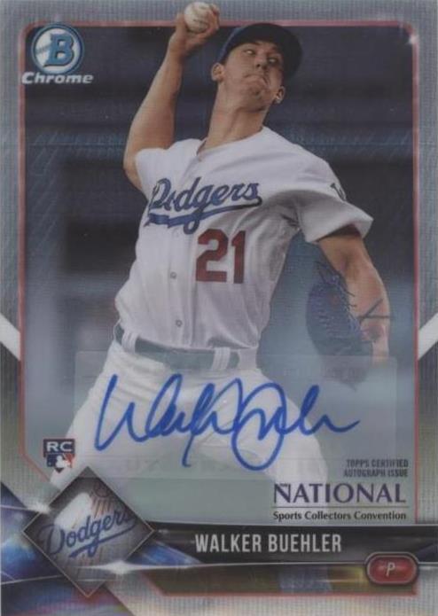 2018 Bowman Chrome National Convention - Walker Buehler #BNR-WB ...